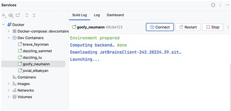 start dev container inside ide intellij idea documentation