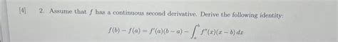 solved assume that f has a continuous second derivative