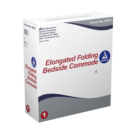 Elongated Folding Bedside Commode