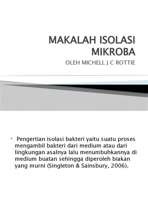 Isolasi Mikroba Pdf