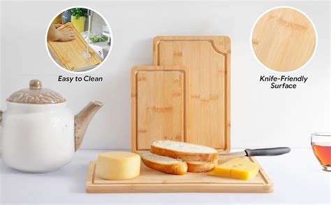 Bamboo Cutting Board Set Wooden Cutting Board Set With Utensil Set And Stand