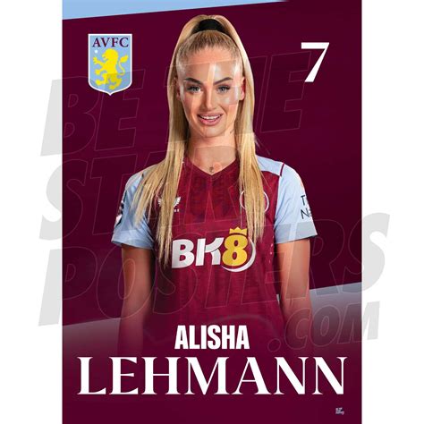 Aston Villa Fc Alisha Lehmann 2324 Headshot Poster Official Be