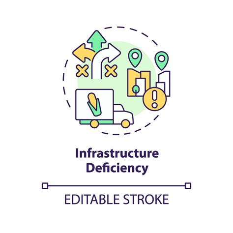 2d Editable Multicolor Infrastructure Deficiency Icon Creative