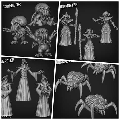 Mind Flayer Bundle Miniature Aberration Psionicist For Dandd