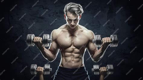 Premium Photo Handsome Shirtless Man With Stylish Hair And Muscular