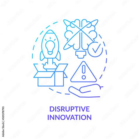 Disruptive Innovation Blue Gradient Concept Icon Form Of Innovation In