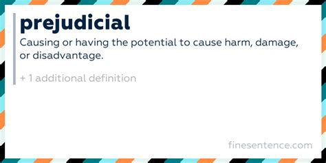 Prejudicial Definition Meaning And Examples In English Prejudicial Definition Meaning And Examples In English