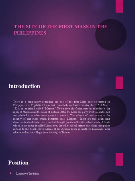 The Site Of The First Mass In The Philippines Pdf Exploration Field Research