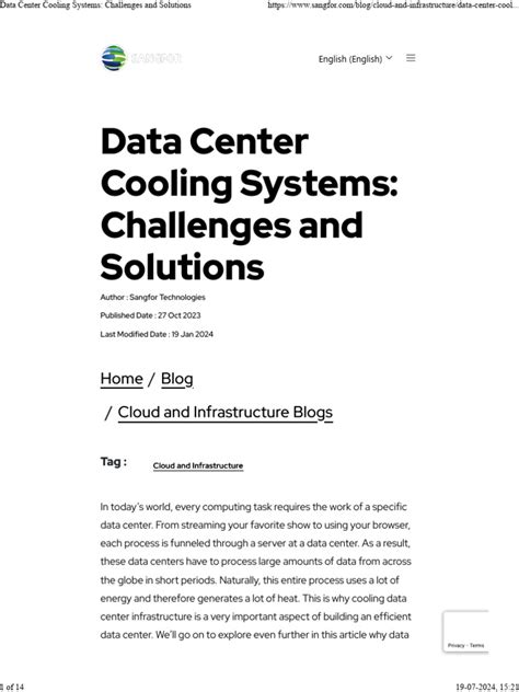Data Center Cooling Systems Challenges And Solutions Pdf Data Center Efficient Energy Use