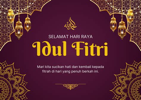 Halaman 2 Gratis Desain Contoh Kartu Ucapan Idul Fitri Canva