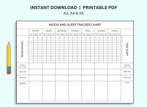 Printable Sleep And Mood Tracker Printable Pdf Daily Sleep And Mood