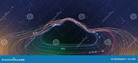 Modern Cloud Technology Integrated Digital Web Concept Background