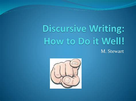 Pdf Discursive Writing How To Do It Well · Discursive Writing Is