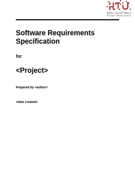 Sdlc Srs Document Template 1 Pdf