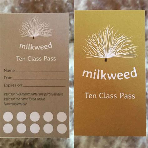 10 Class Pass Milkweed Collective