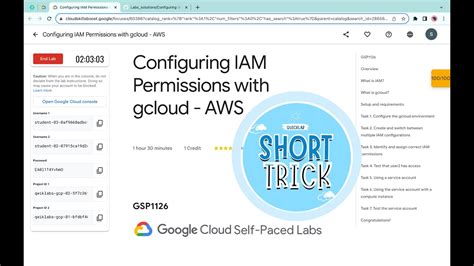 Configuring Iam Permissions With Gcloud Aws Qwiklabs Gsp1126
