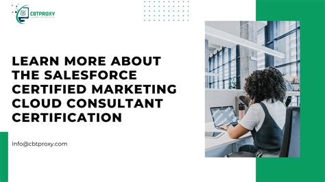 Salesforce Certified Marketing Cloud Consultant 인증에 대해 자세히 알아보세요 • Cbtproxy