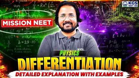 Neet 2026 Physics Differentiation Full Concept With Examples Live