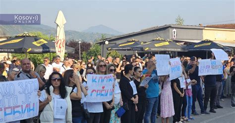 Protest In Leposavic In Support Of The Arrested Nebojsa Virijevic