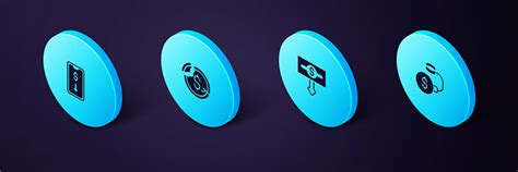 Set Isometric Debt Ball Chained To Coin Dollar Rate Decrease And Mobile Stock Trading Icon