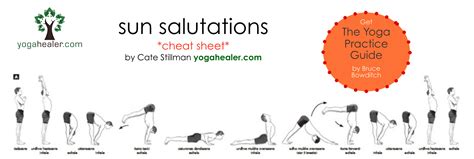 Sun Salutations Cheat Sheet Yoga Health Coaching