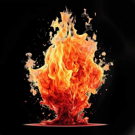 Premium Ai Image Red Fire Element
