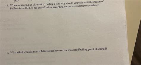 solved the 6 when measuring an ultra micro boiling point