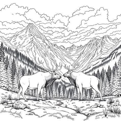 Best Elk Coloring Pages Free Printable Pdf
