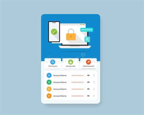 Security Safety And Password Management Representative Simple Flat