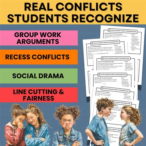 Conflict Resolution Activitiesand Scenarios Sel Lesson And Cards Grades 3 5
