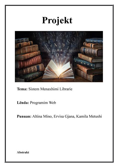 Relacioni Dk Pw Computer Engenering Projekt Tema Sistem Menaxhimi