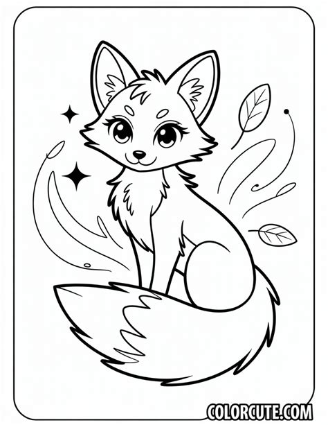 Chibi Fox Coloring Pages Free Pdf Printables Color Cute Free