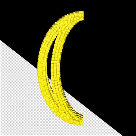 Premium Psd 3d Symbol Made Of Yellow Cubes