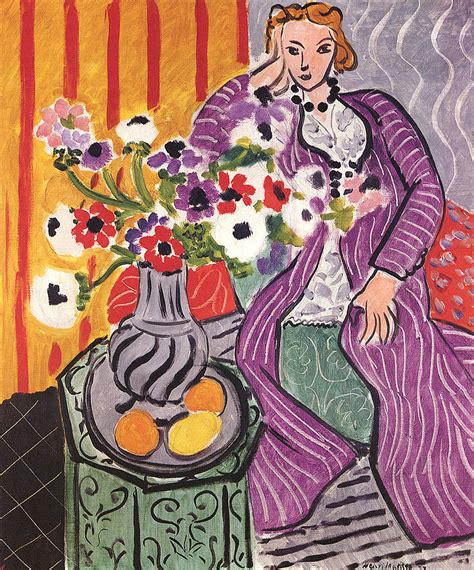 Purple Robe And Anemones 1937 Henri Matisse