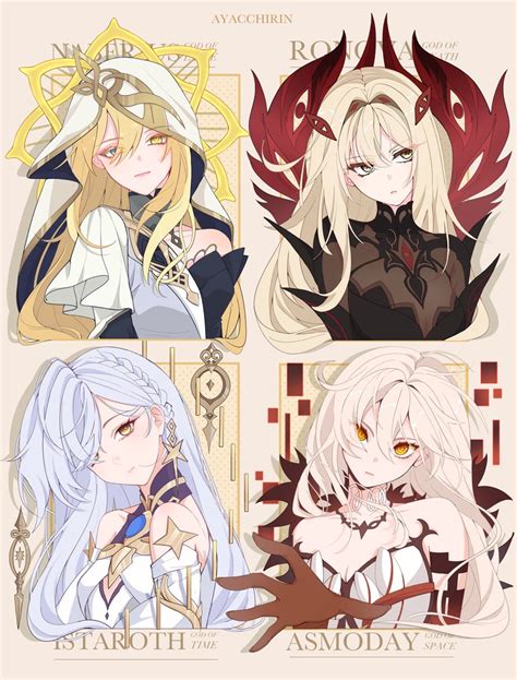 Ronova Istaroth Asmoday Rhinedottir And Naberius Genshin Impact