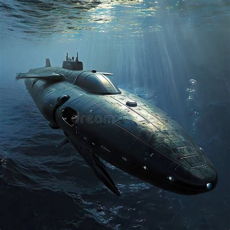 High Tech Submarine From The Future Stock Illustration Illustration