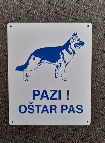 Aluminijska Ploča Znak Pazi Oštar Pas