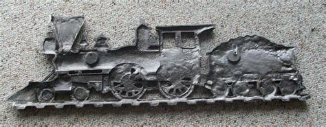 Vintage Cast Metal Steam Engine Locomotive Train 26 X 9 X 1 Wall