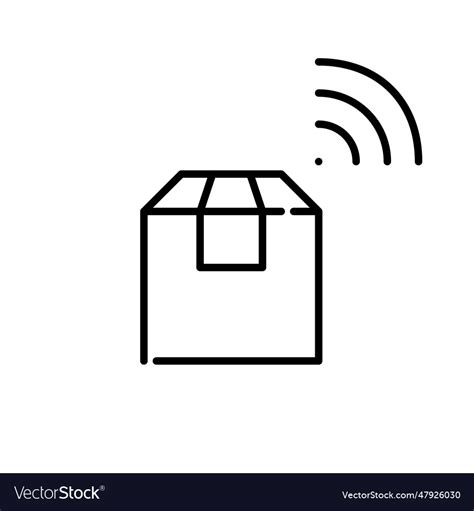 Parcel With Smart Tracking Sensor Delivery Vector Image