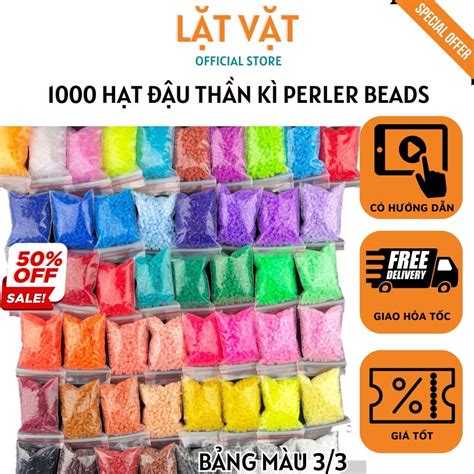 1000 Hạt đậu Thần Kỳ 5mm Hạt Nhựa đồ Chơi 5mm Hama Beads Tranh