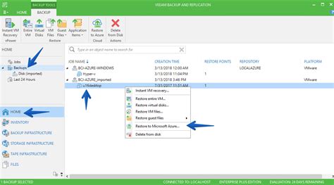 Veeam Backup And Restore Workloads To Microsoft Azure Restoring