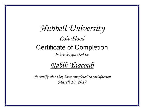 Rabih Yaacoub Colt Flood Completion Certificate Rabih Yaacoub Lighting