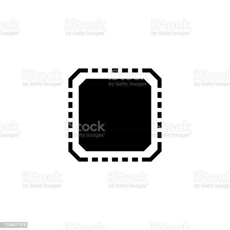 Processor Motherboard Microchip Flat Vector Icon Stock Illustration