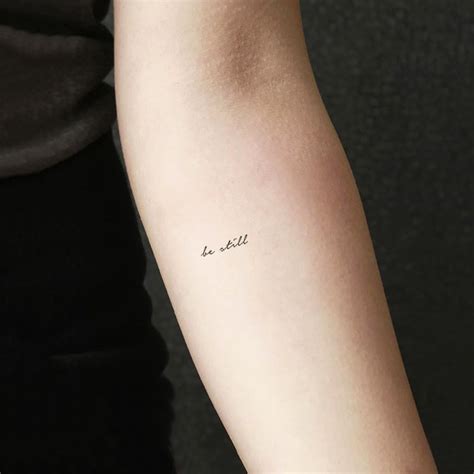 Be Still Tattoo Etsy