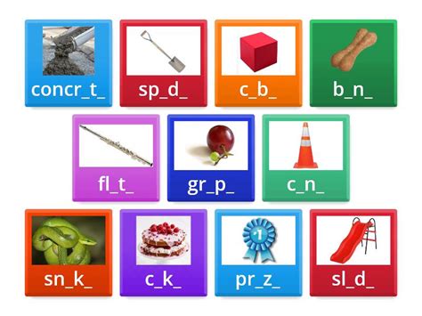 Missing Split Digraph Letters Fichas Giratorias