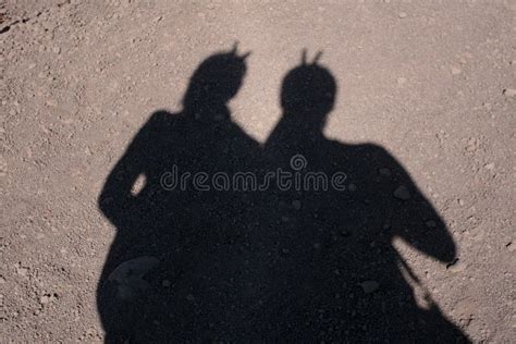 Long Shadow Of Two Lovers Stock Image Image Of Engagement 42653663