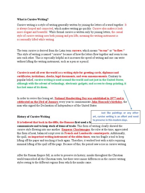 What Is Cursive Writing History And Types Of Cursive Writing Pdf