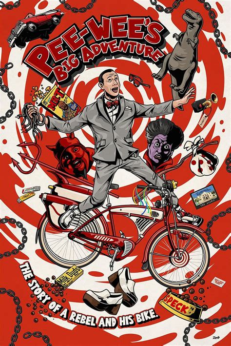 The Horrors Of Halloween Pee Wees Big Adventure 1985 Artwork Poster