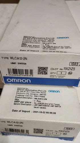 Omron Limit Switch Wlca12 2n Wld2 N Wld2 Gnth Wlgl Plunger Type At