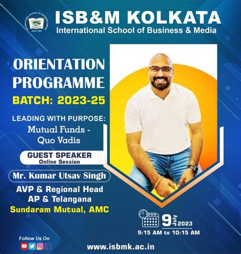 International School Of Business And Media Kolkata On Linkedin Kumar Utsav Singh And Ex Alumni